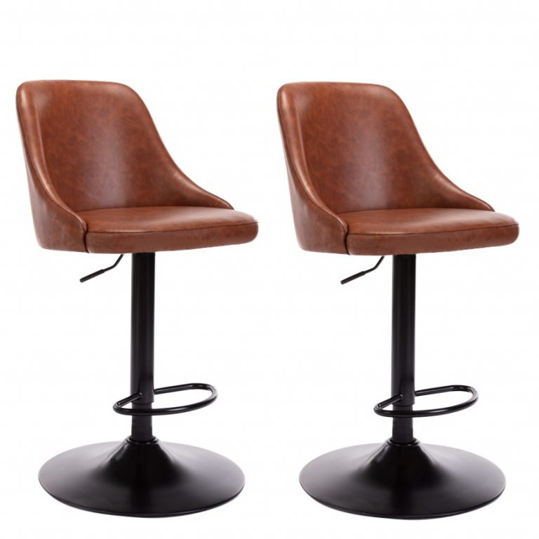 Set van 2 Monza barkrukken cognac | Barkrukoutlet.nl