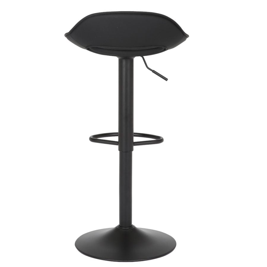 Set van 2 Almeria barkrukken zwart kunstleder | Barkrukoutlet.nl