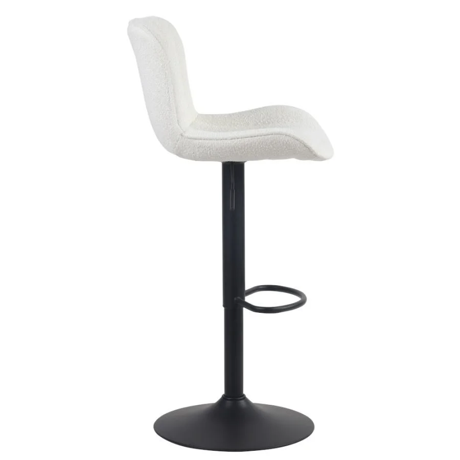 Bilbao barkruk creme teddy stoffering | Barkrukoutlet.nl