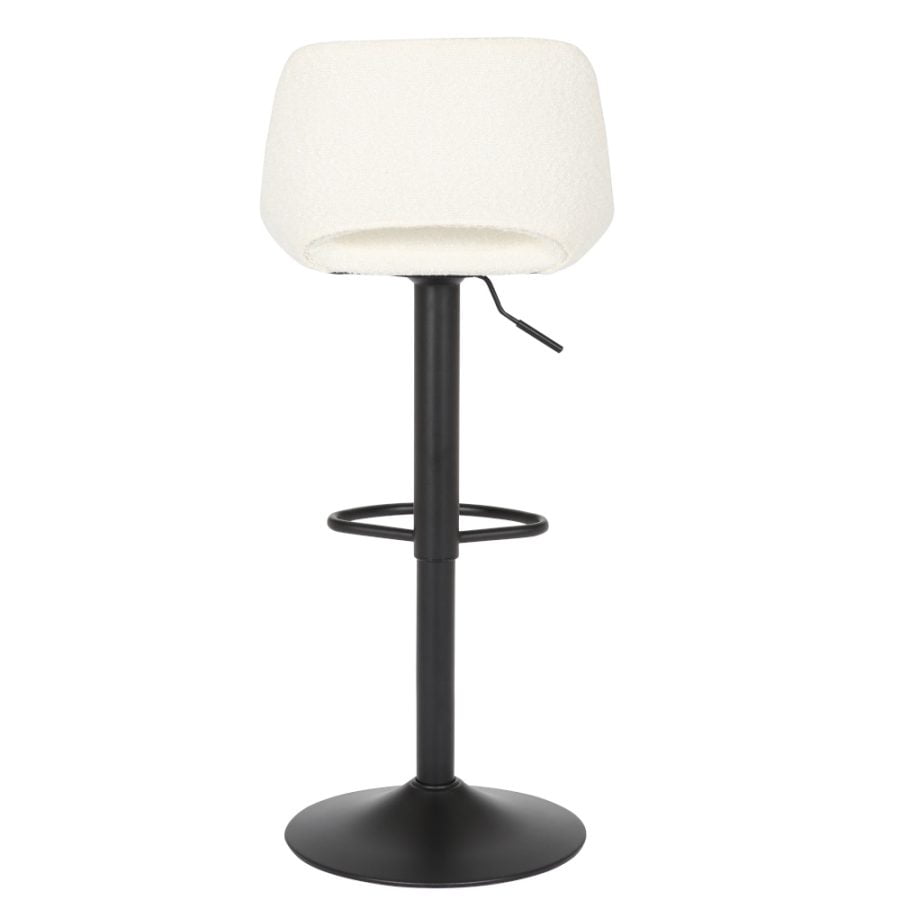 Set van 2 Murcia barkrukken creme teddy stoffering | Barkrukoutlet.nl